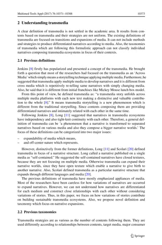 A computational model of transmedia ecosystem for story-based contents | PDF