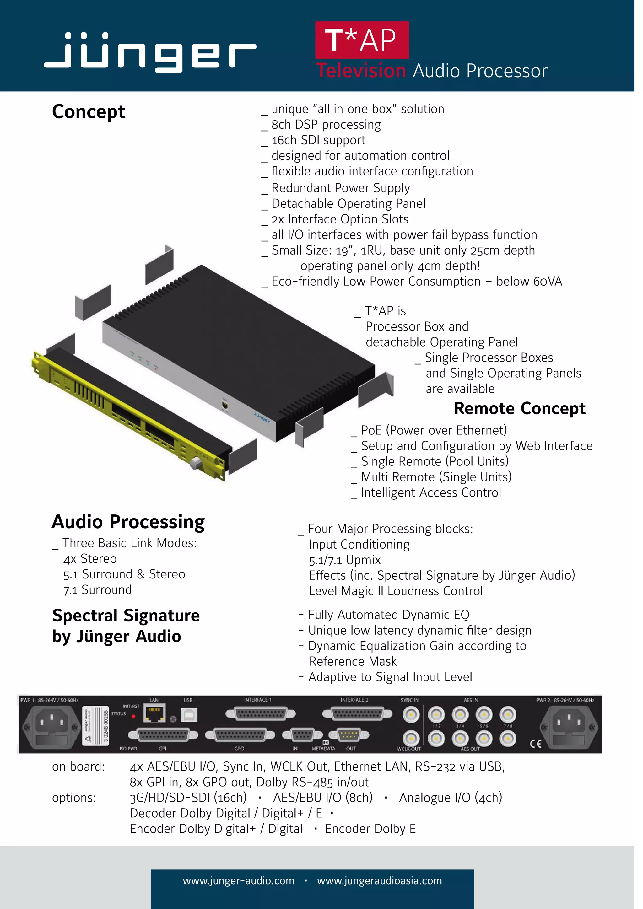 Junger Audio IBC 2011 New Products | PDF