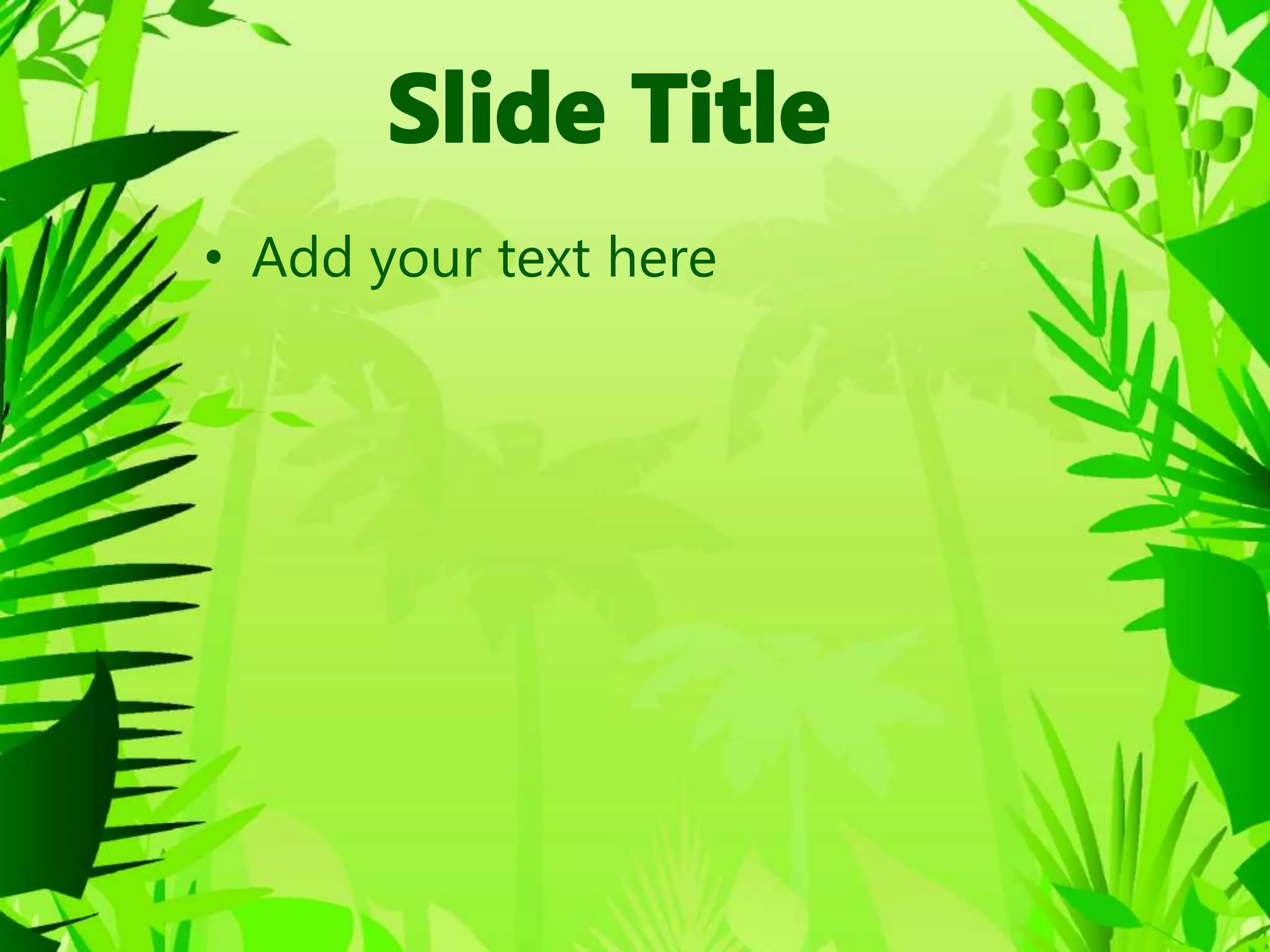 Jungle power point-template | POTX