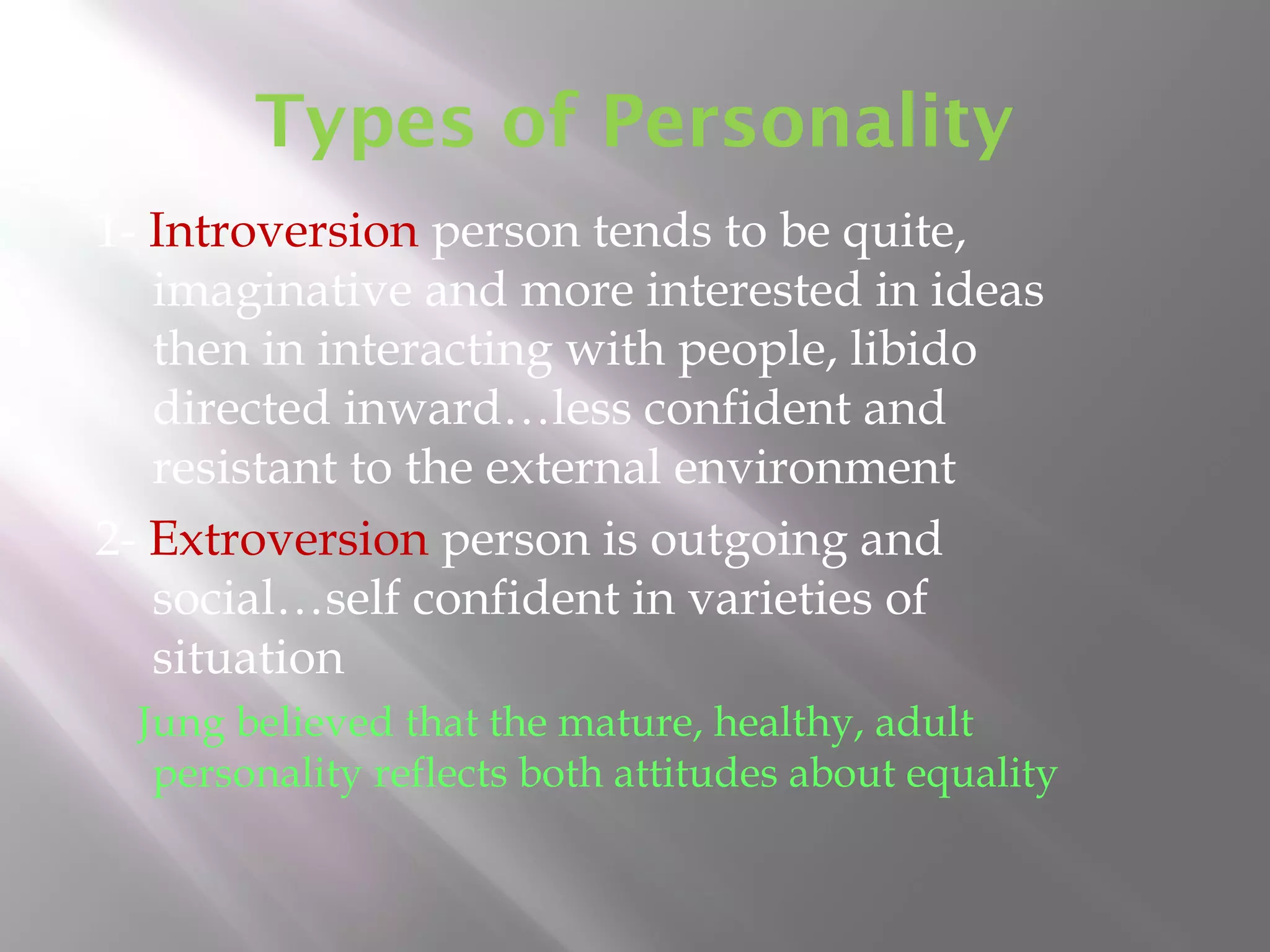 Jung theory of personality in Psychology | PPT