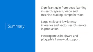 Deep Learning Inference at speed and scale | PDF