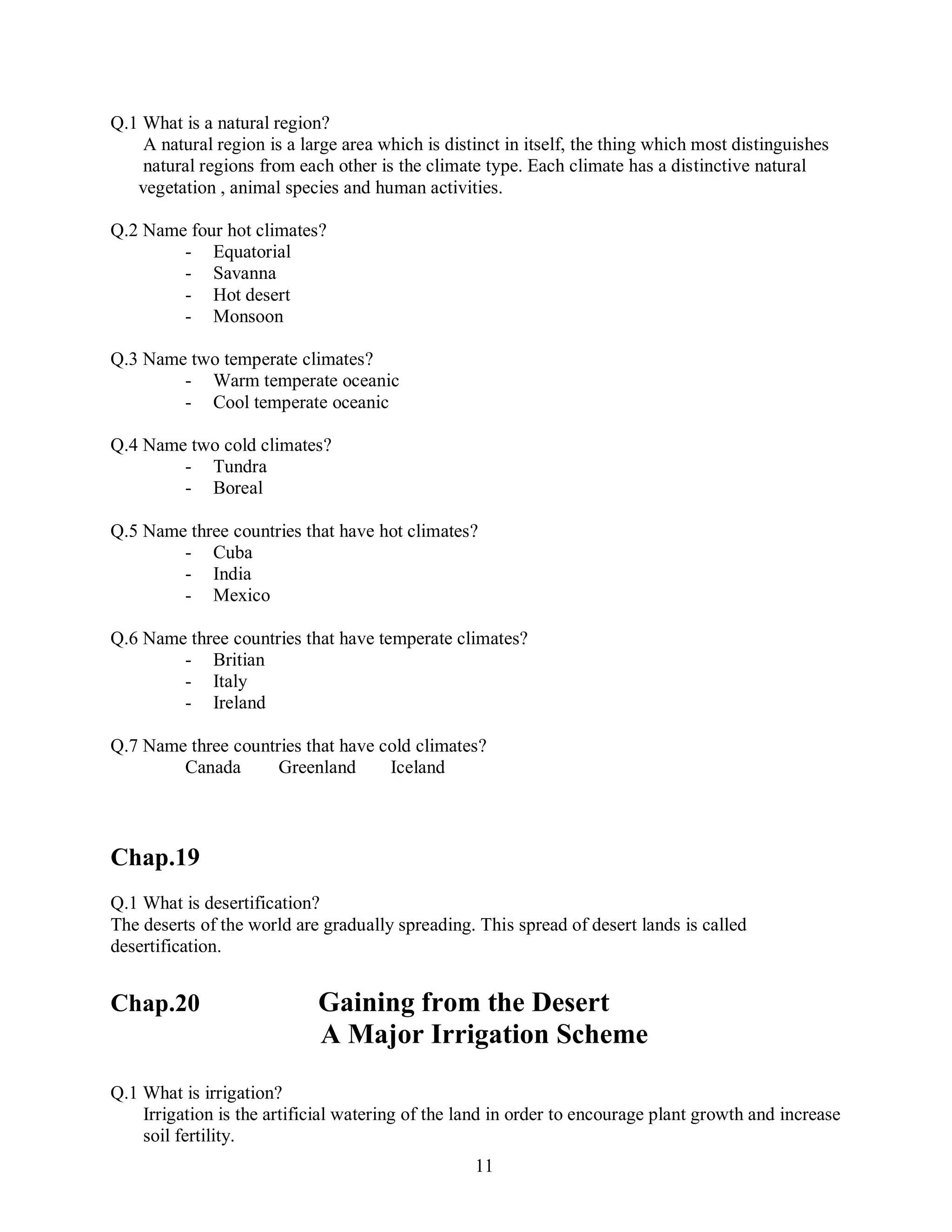 Junior Cert Geography Notes | PDF