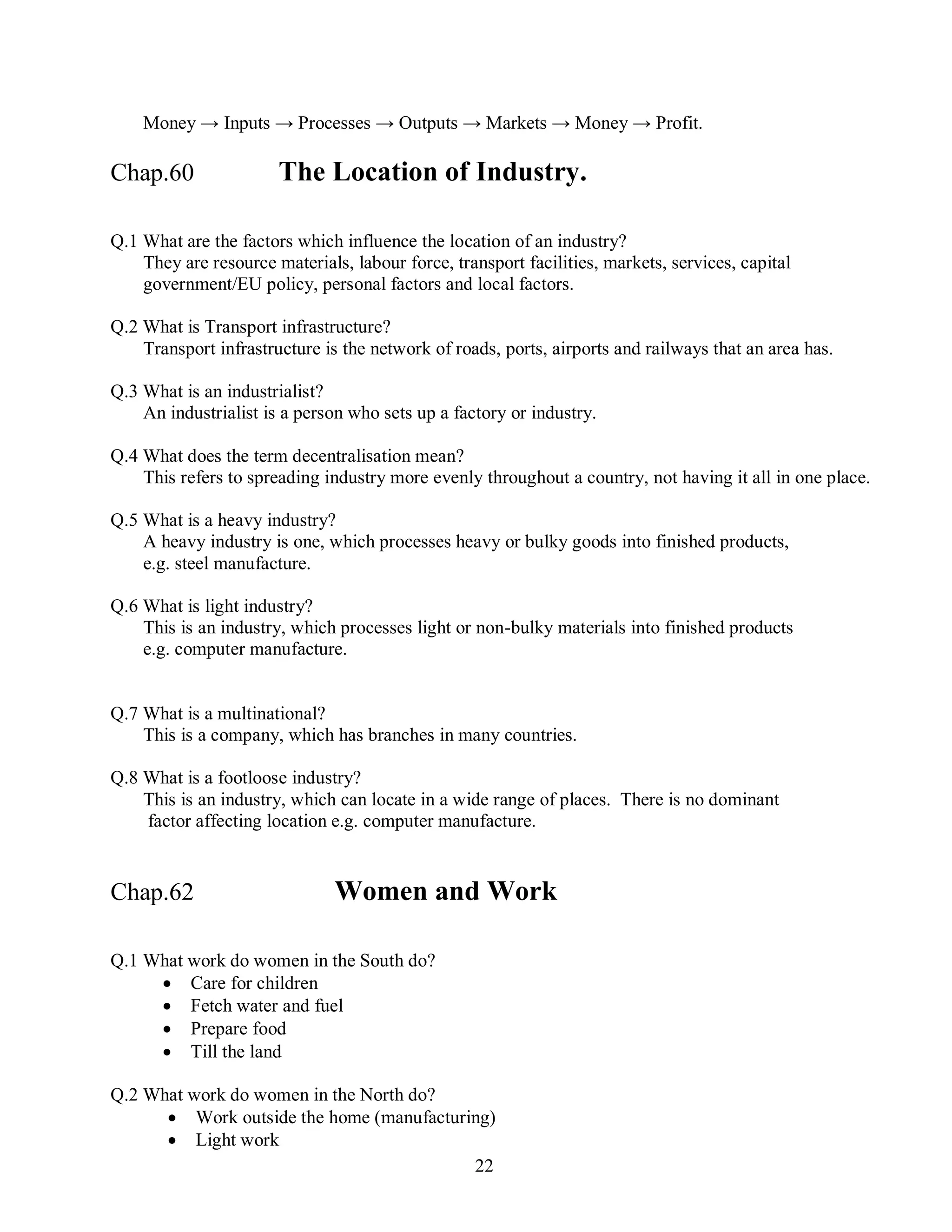 Junior Cert Geography Notes | PDF