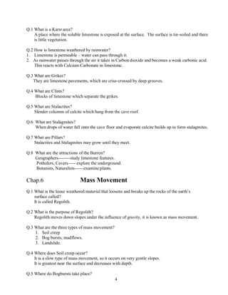 Junior Cert Geography Notes | PDF