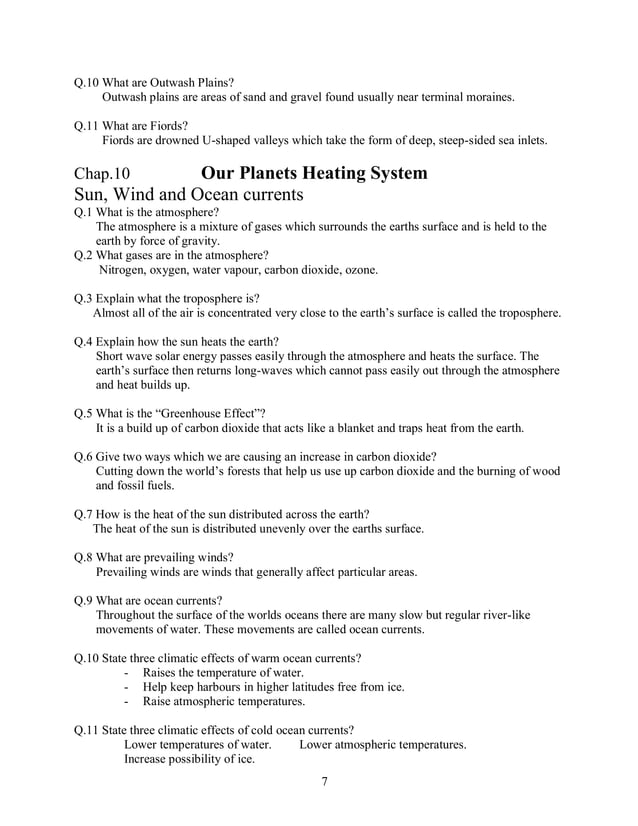 Junior Cert Geography Notes | PDF | Geography | Science