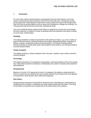 Junior cert history syllabus | PDF