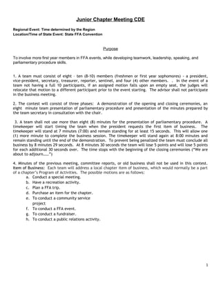 Junior chapter meeting cde | PDF