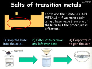 Metals Chemistry Junior cycle science | PPT