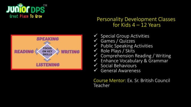 Junior DPS - Daycare & Play School in Indirapuram | PPT