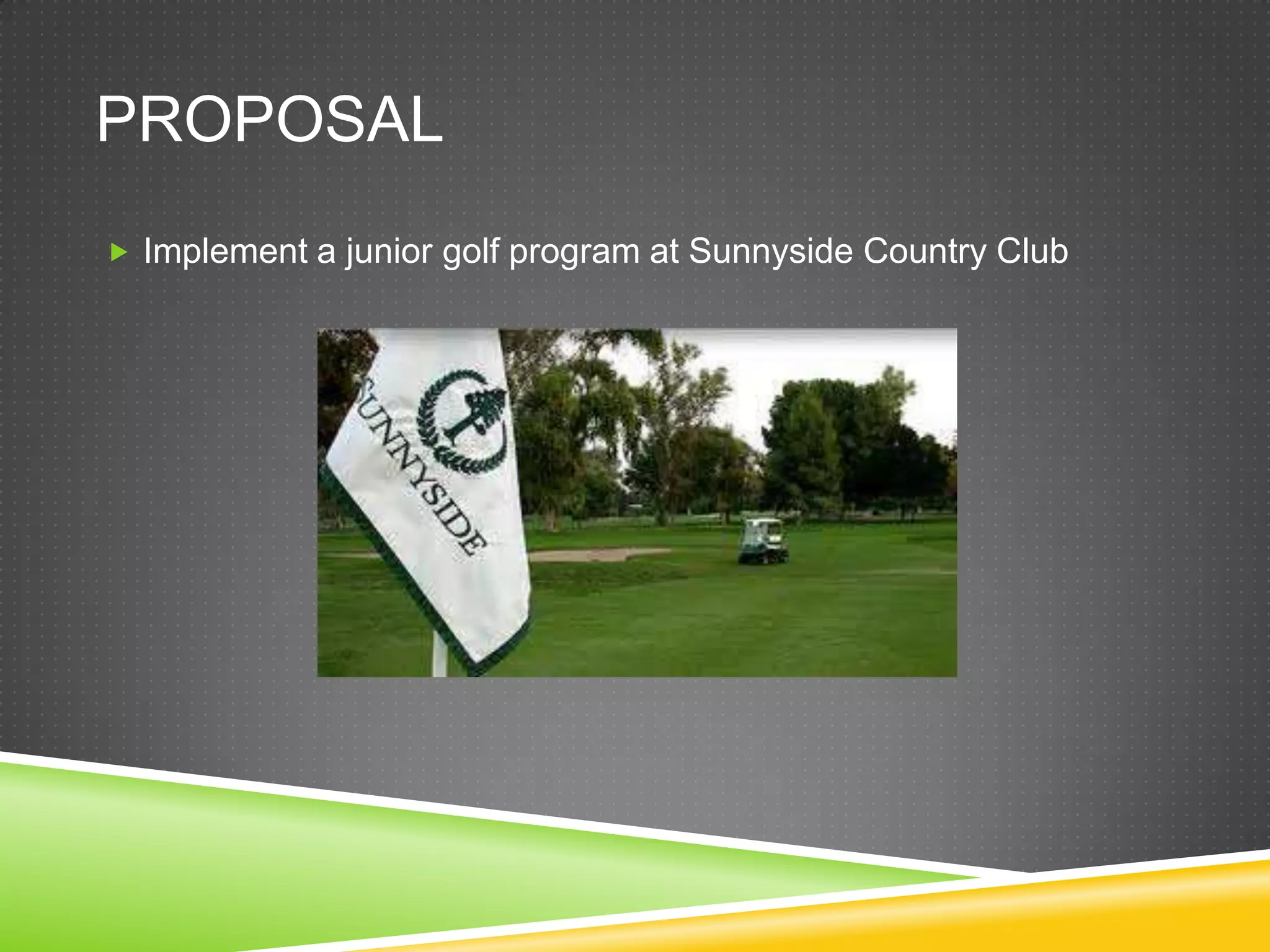Junior Golf Program Proposal | PPTX