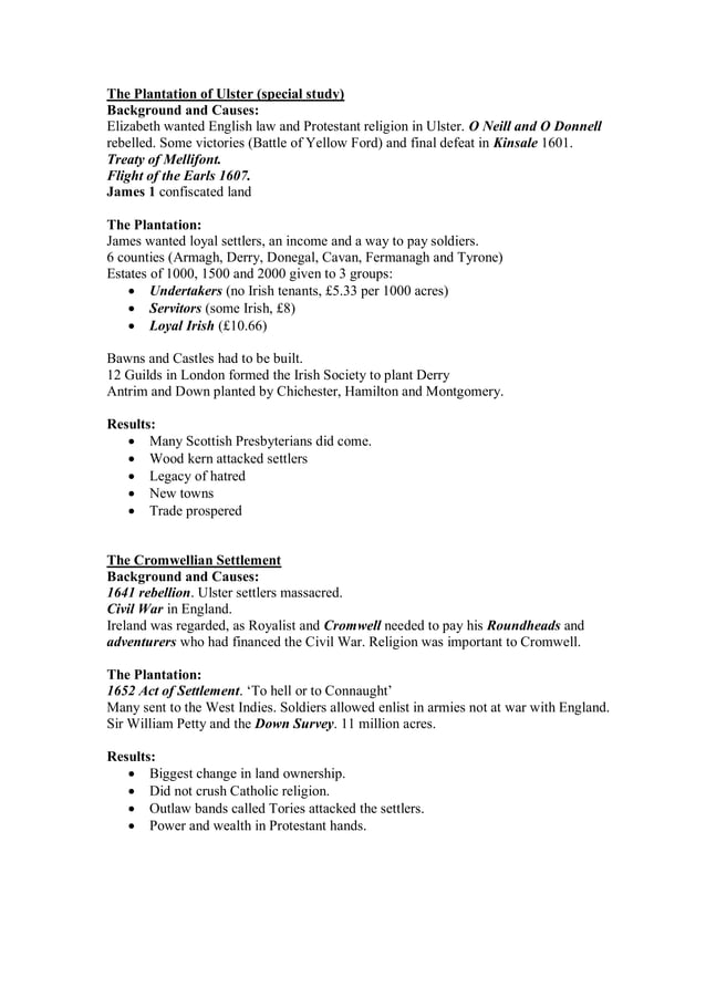 Junior Certificate History Second Year Notes | PDF