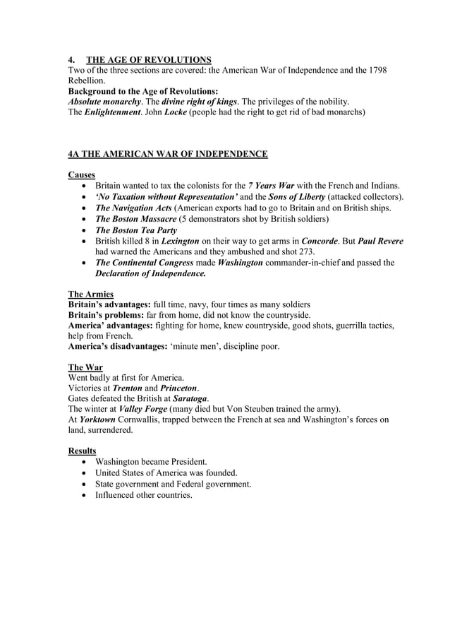 Junior Certificate History Second Year Notes | PDF