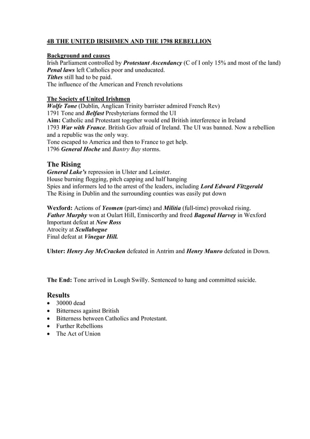 Junior Certificate History Second Year Notes | PDF