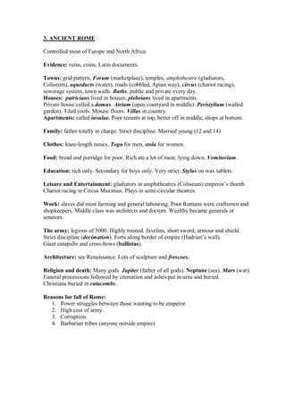 Junior Cert First Year History Notes | PDF