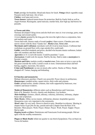 Junior Cert First Year History Notes | PDF