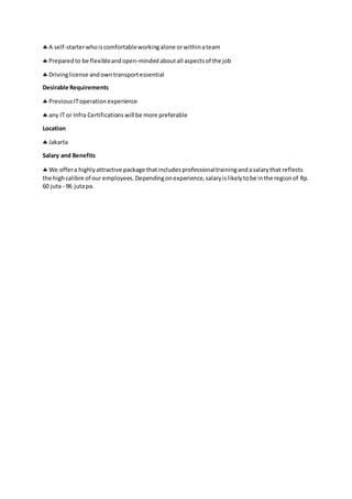 Junior it engineer | PDF