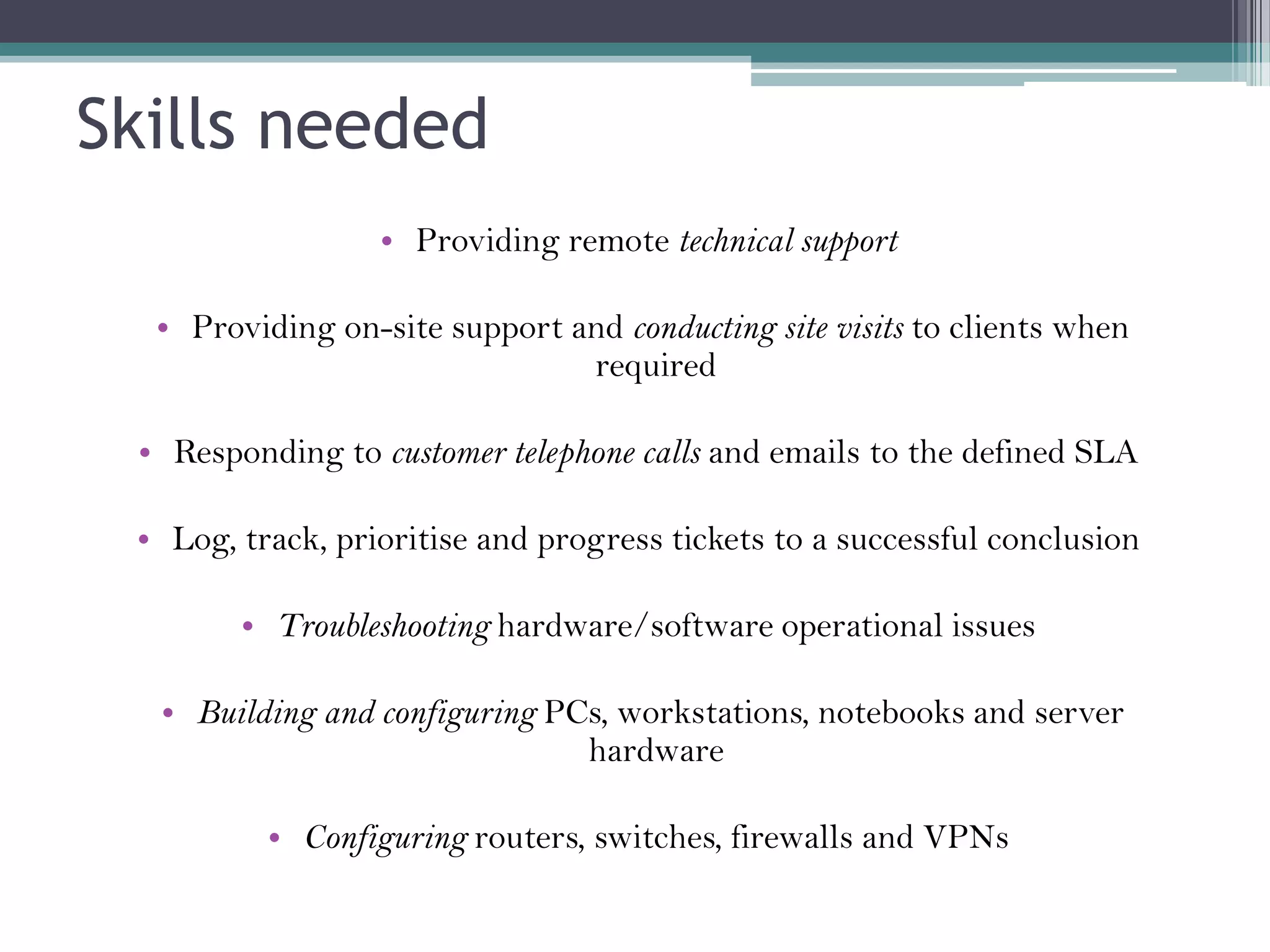 Junior network support engineer | PPT