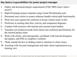 Junior project manager | PPT