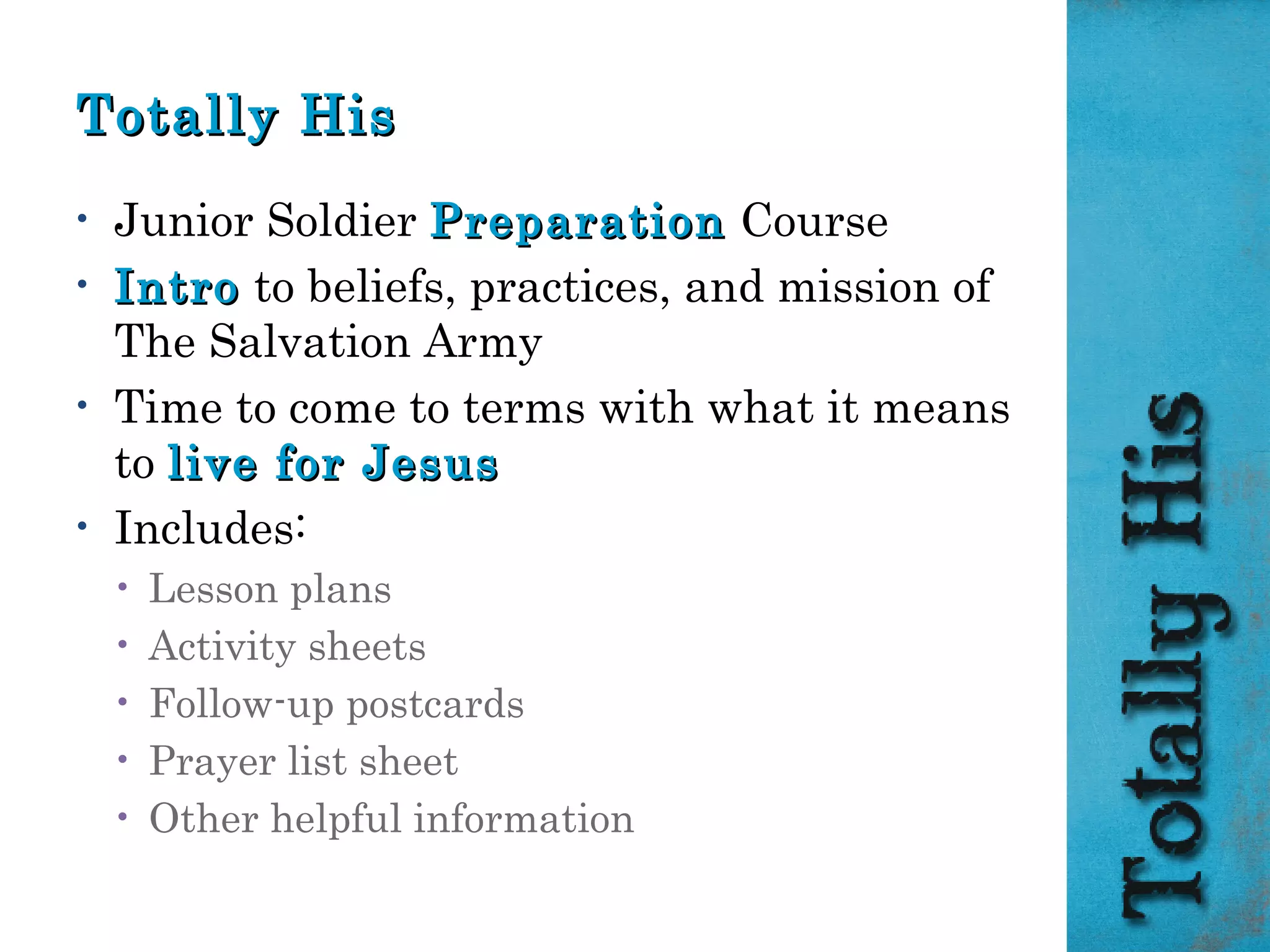 Junior Soldiers 101 | PPT