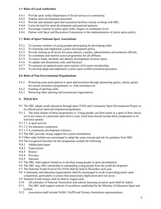 Junior sports policy | PDF