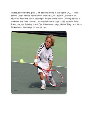 Junior tennis begins. | DOCX
