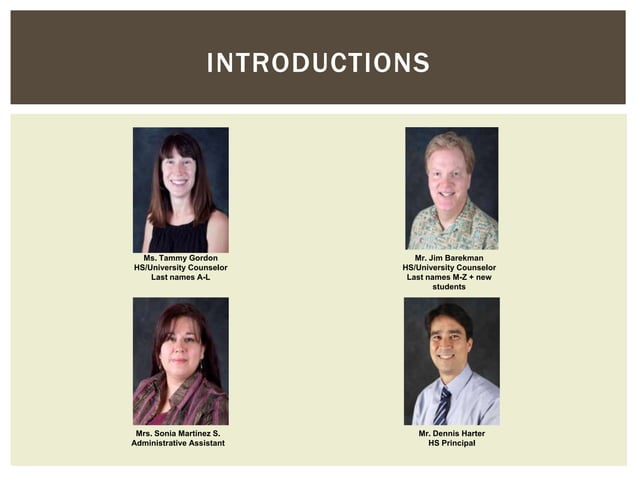 Grade 11 Parent University Night | PPT