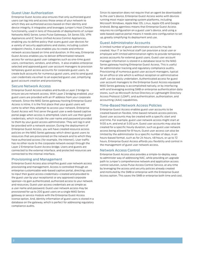 Juniper Enterprise Guest Access | PDF | Operating Systems | Computer Software and Applications