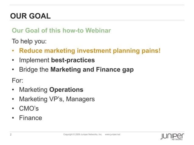Juniper and Allocadia How To Webinar Slides | PPT