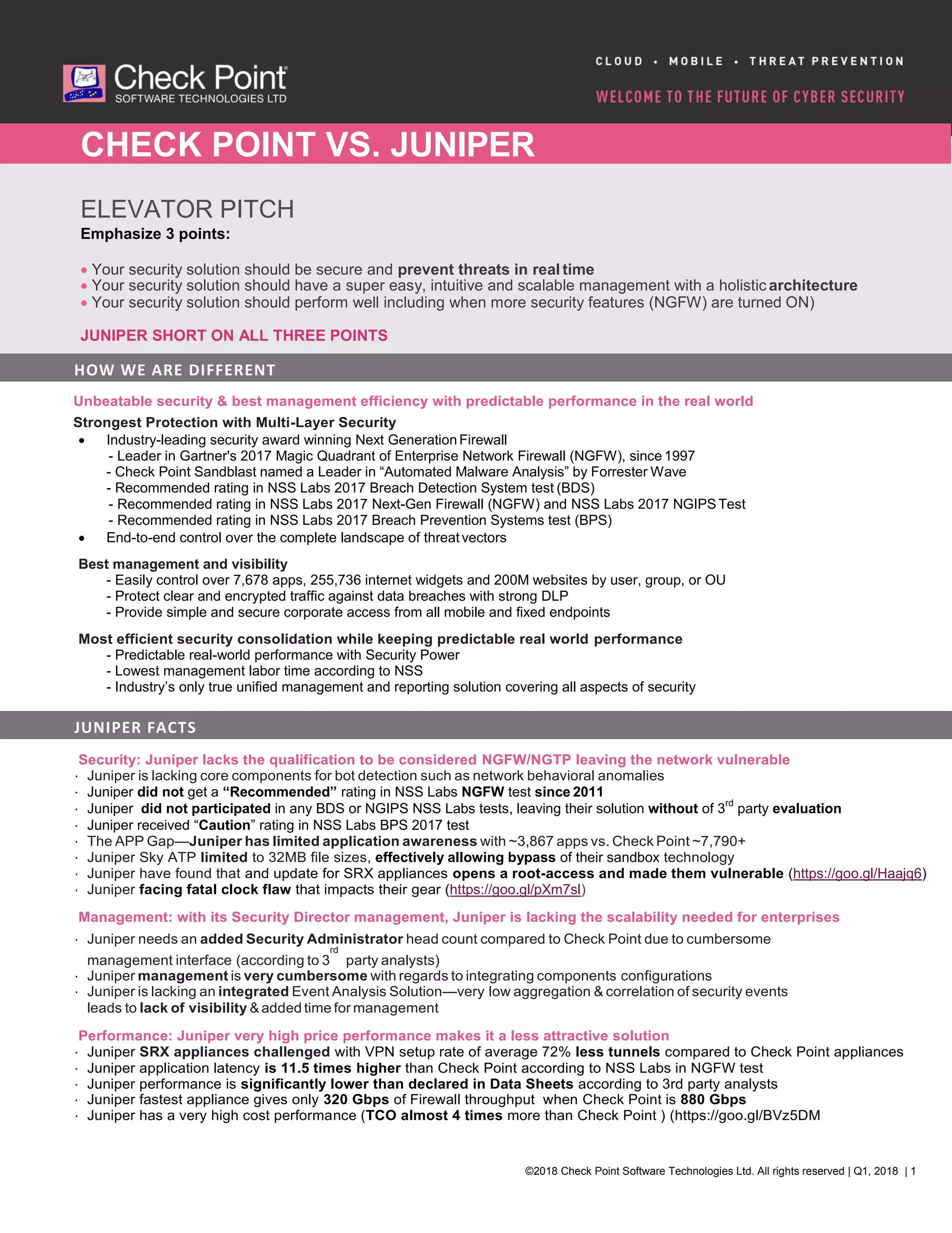 Juniper competitive cheatsheet | PDF