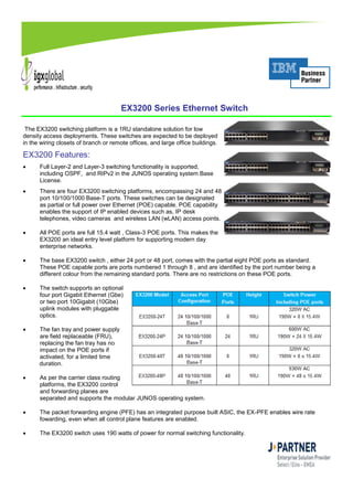 Juniper Switch Overview | PDF