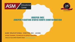 Juniper JNCIA – Juniper Floating Static Route Configuration | PPTX | Computer Networking | Computing