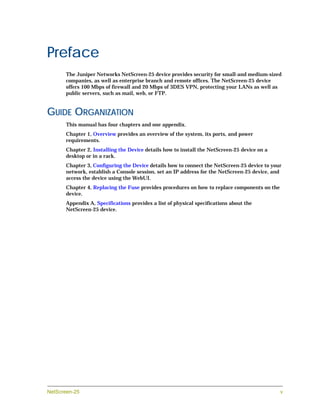 Juniper netscreen 25 | PDF