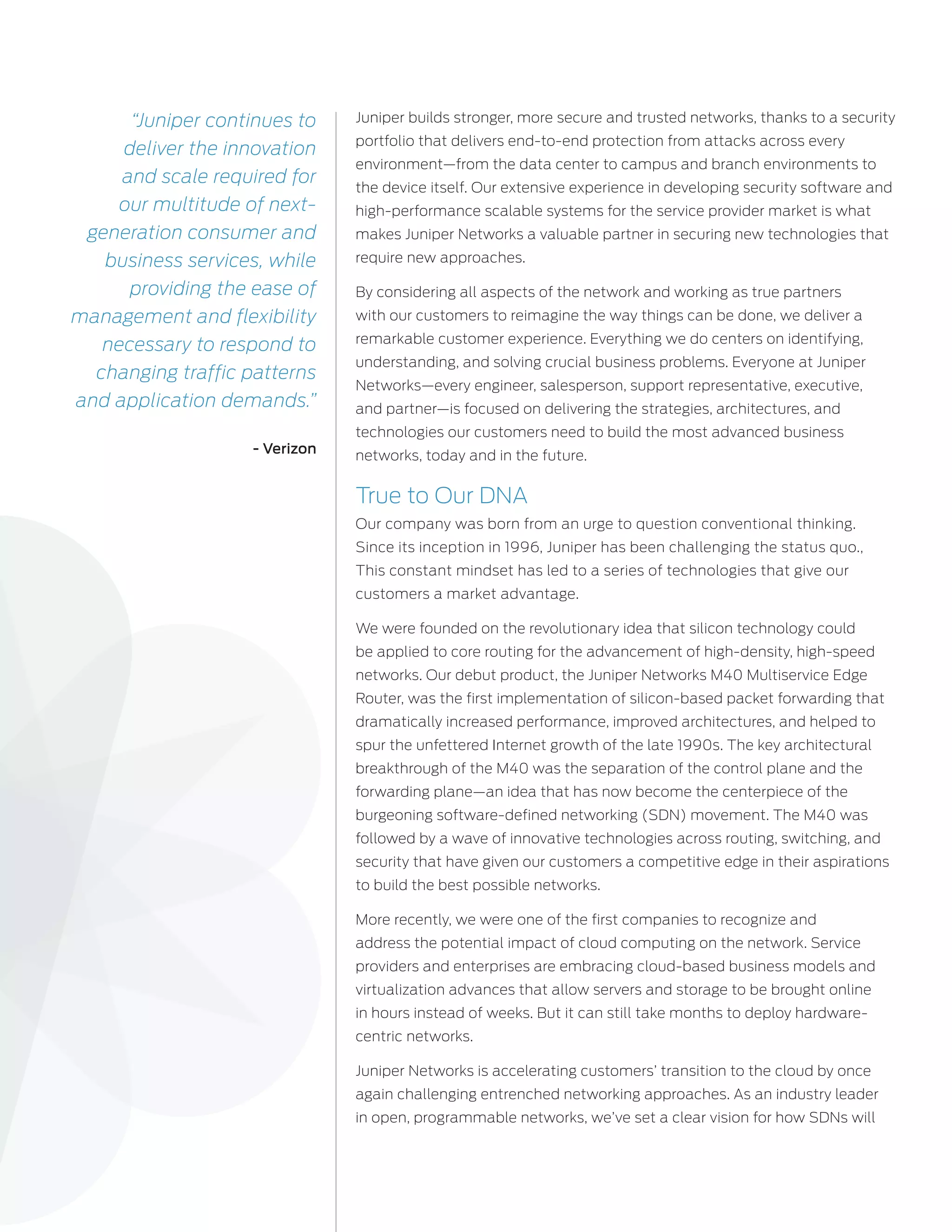 Juniper Networks company profile | PDF