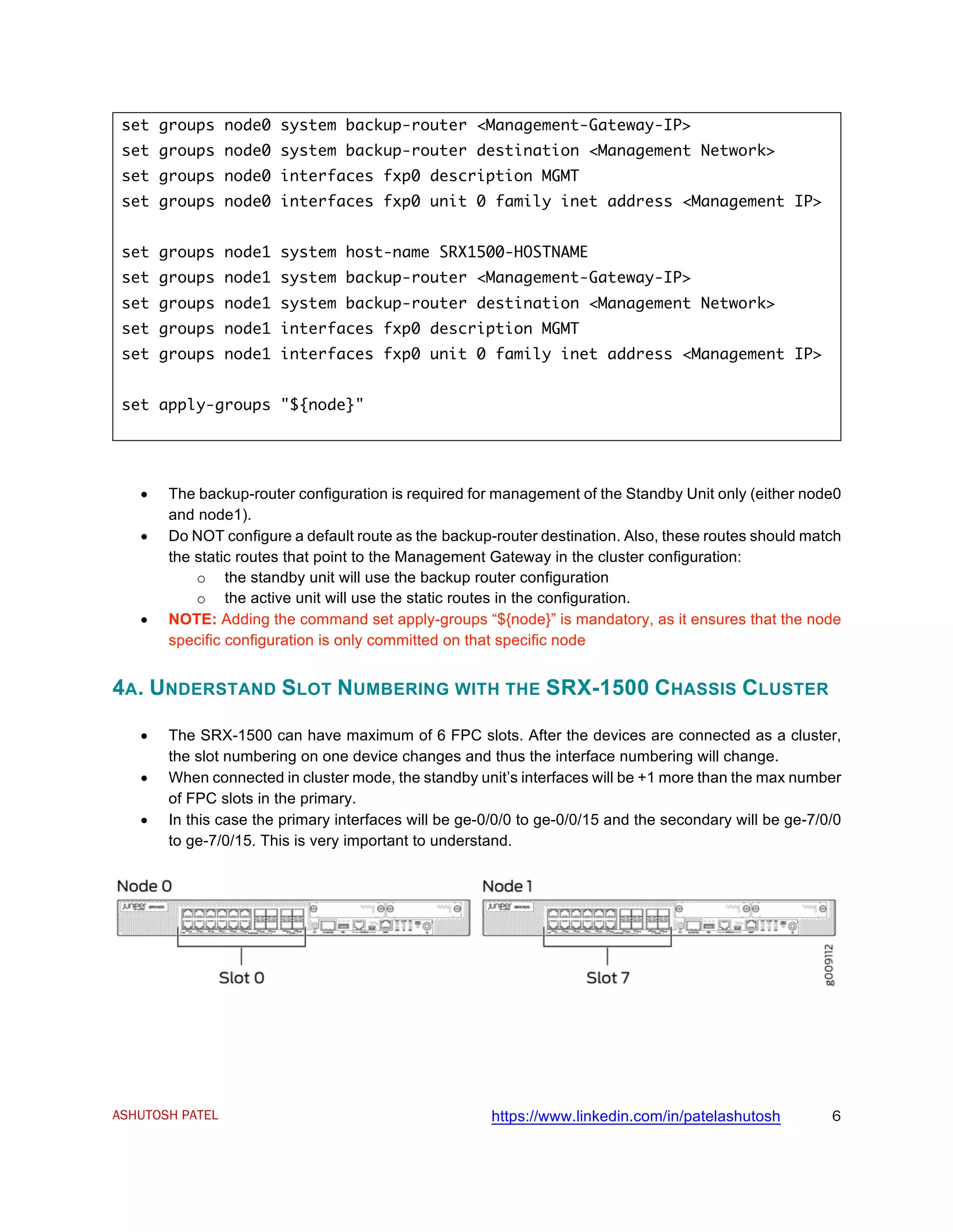 Juniper Chassis Cluster Configuration with SRX-1500s | PDF