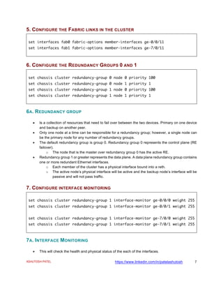 Juniper Chassis Cluster Configuration with SRX-1500s | PDF