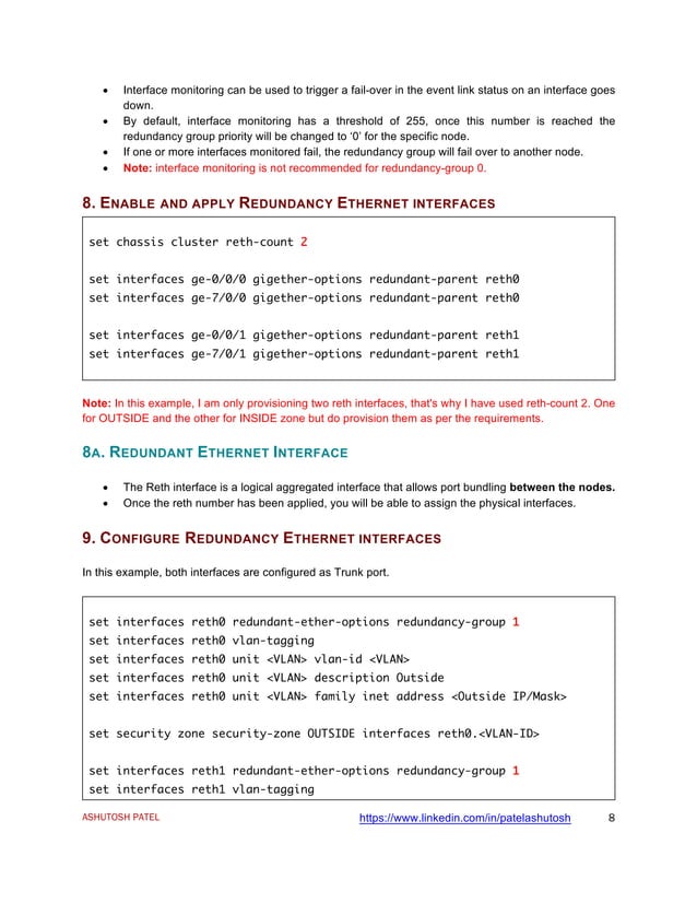 Juniper Chassis Cluster Configuration with SRX-1500s | PDF