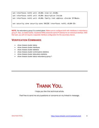 Juniper Chassis Cluster Configuration with SRX-1500s | PDF