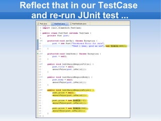 Junit for SE Class 2008/2009 | PDF