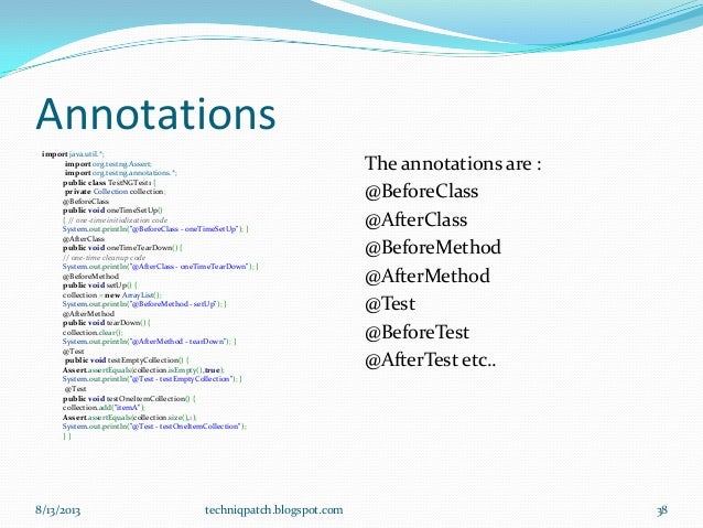 Junit4andtestng Presentation
