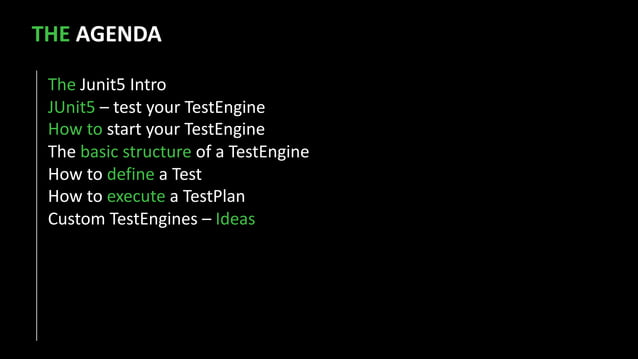 Junit5 Custom Testengines Intro Version 2020 06 Ppt 