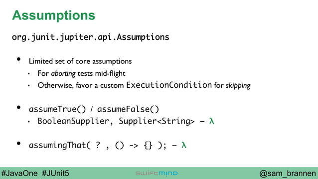 JUnit 5 - New Opportunities for Testing on the JVM | PPT