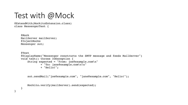 JUnit and Mockito tips | PDF | Email | Internet