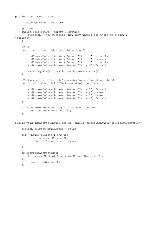 Junit For Method throwing exception junit-for-method-throwing-exception