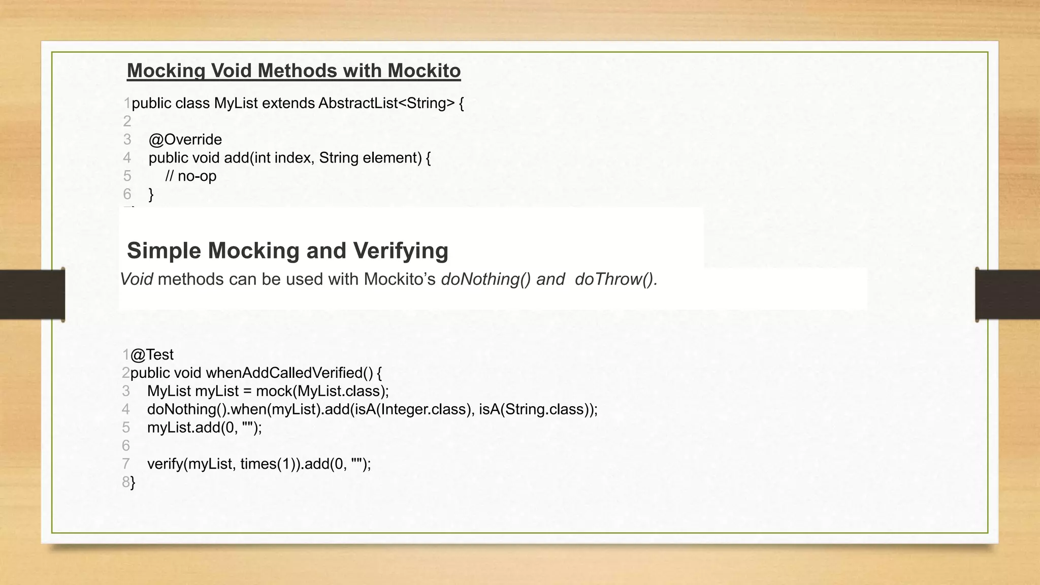 Junit mockito and PowerMock in Java | PPTX