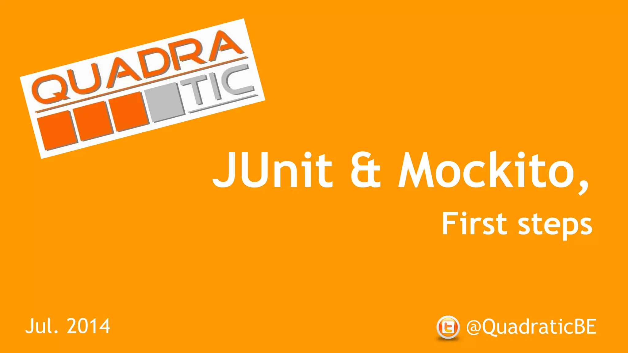 Junit And Mockito First Steps Pdf Programming Languages Computing 7121