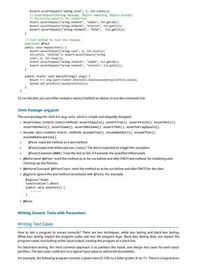 Junit With Eclipse | DOCX