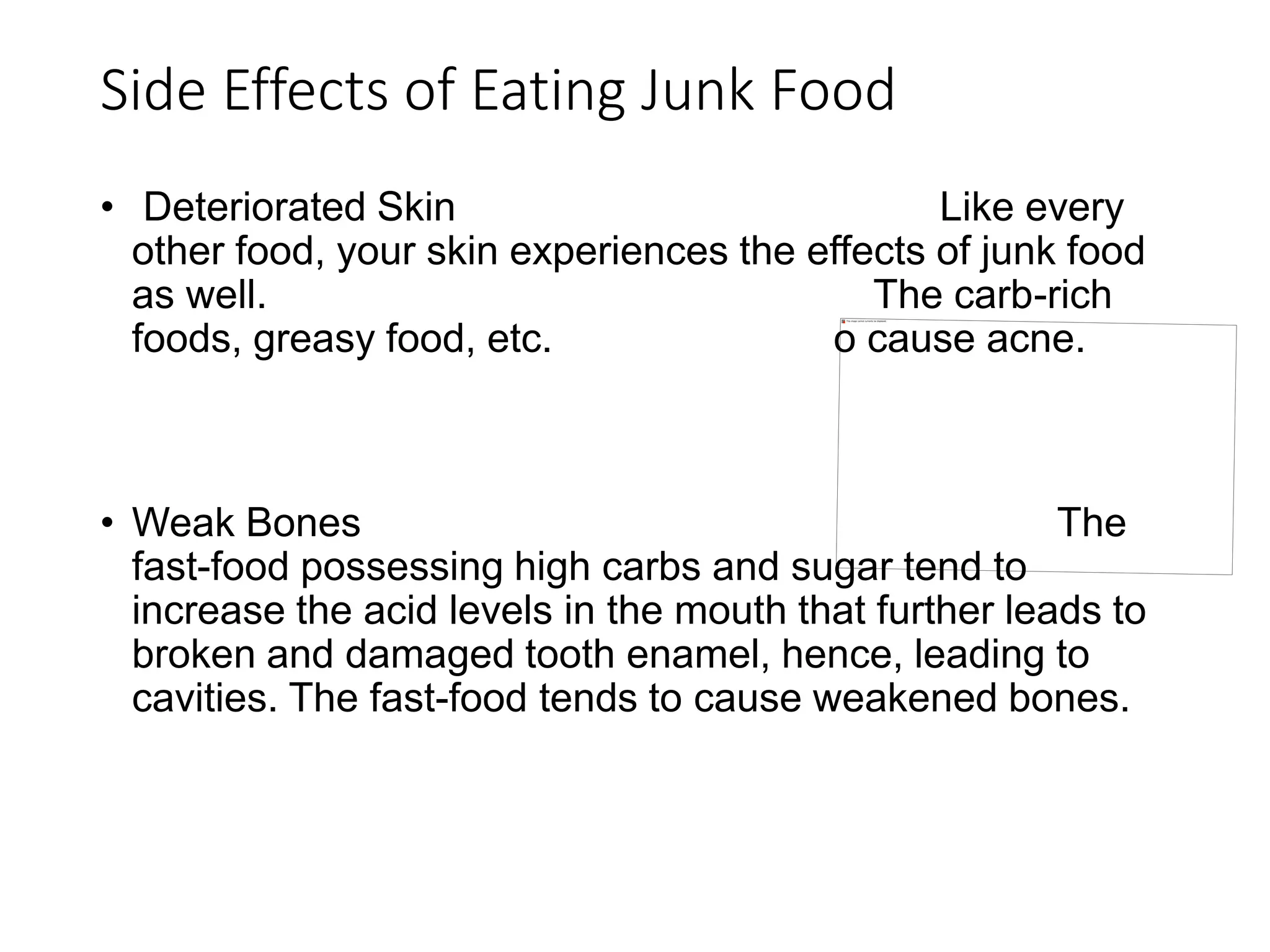 junk food and its side effects and hazards | PPTX