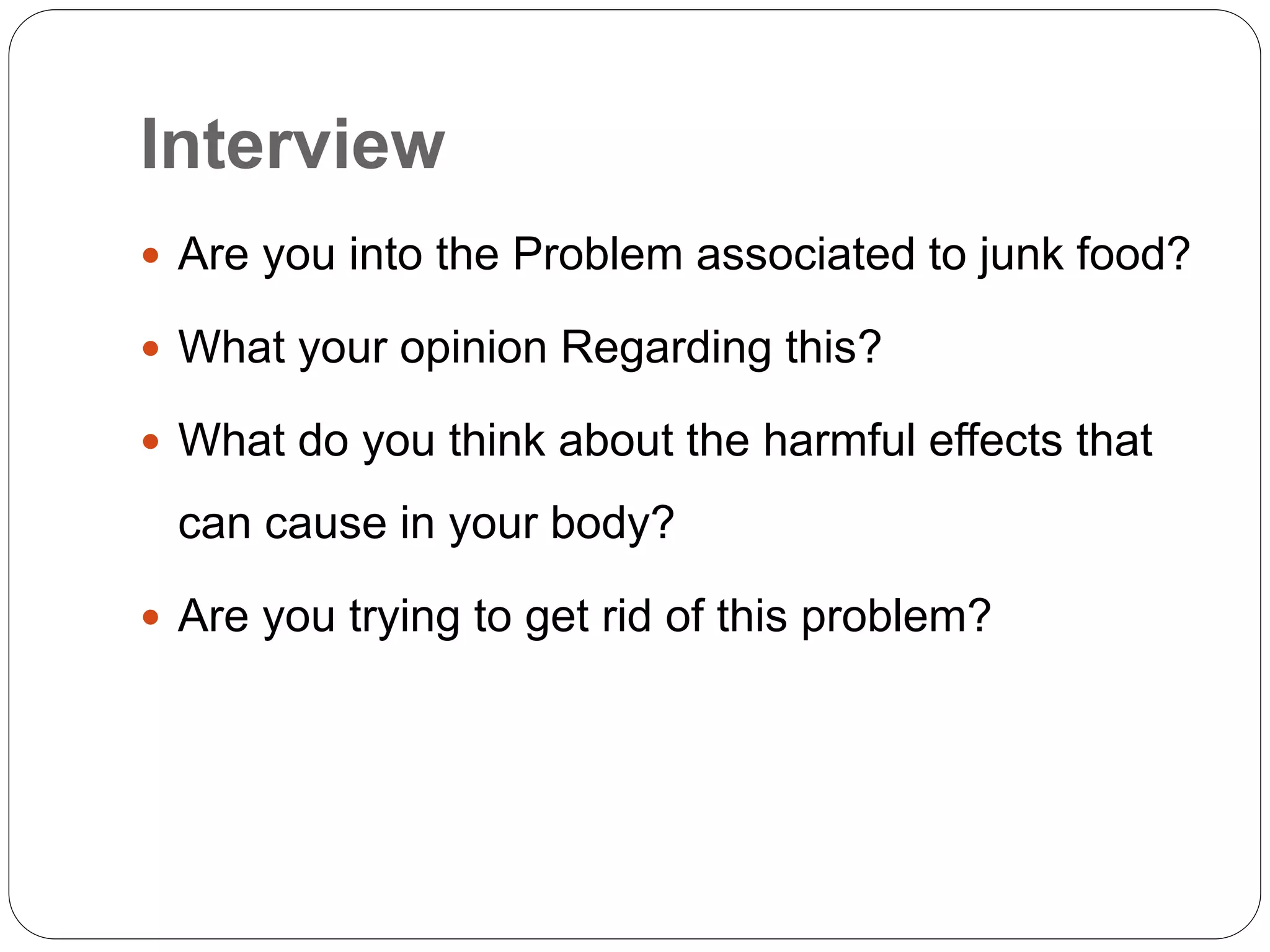 Junk and fast food presentation | PPTX