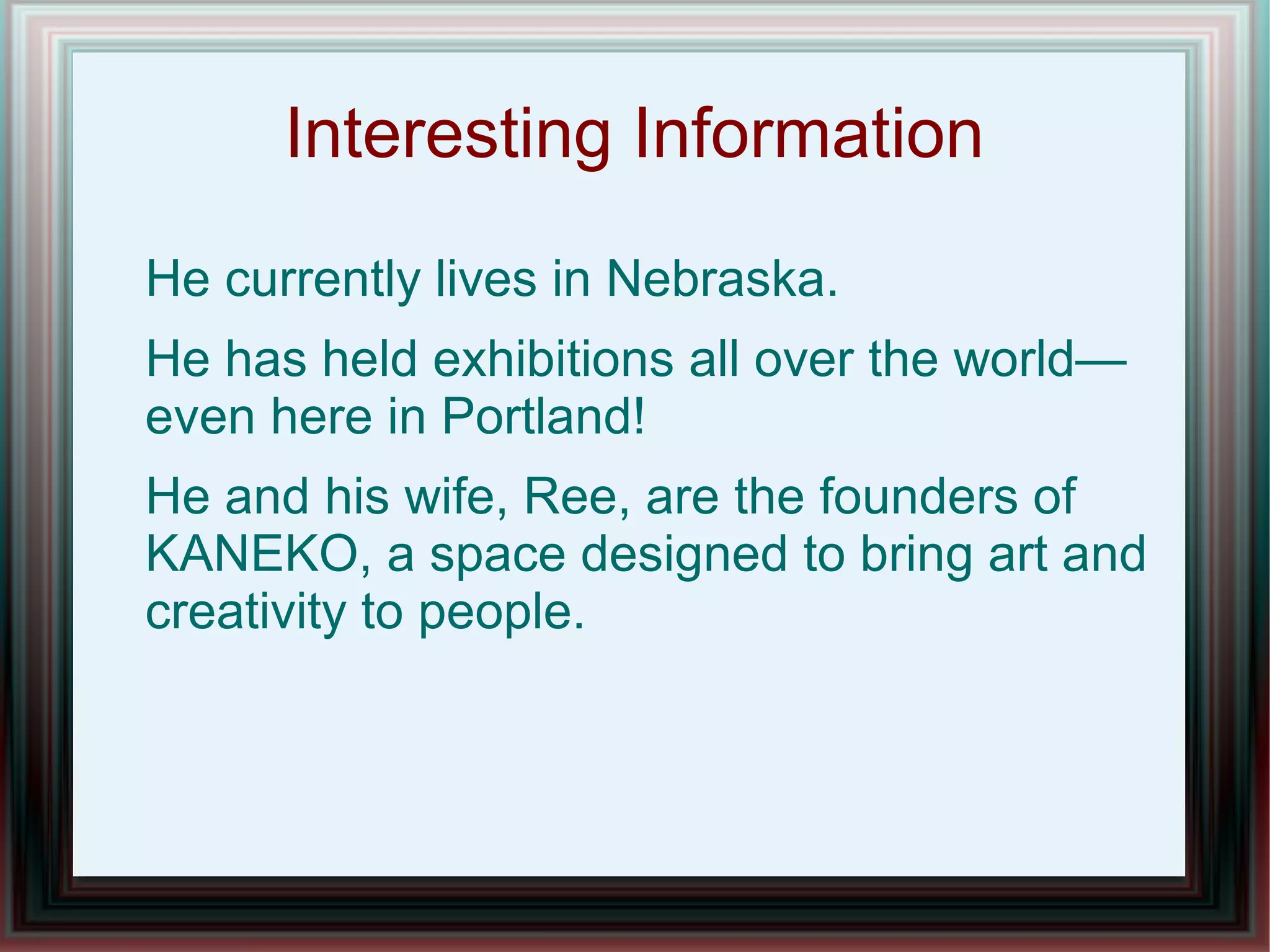 Jun kaneko ppt | PPT