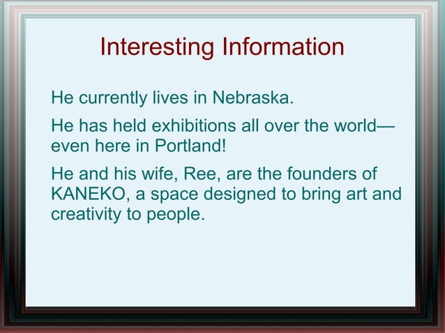 Jun kaneko ppt | PPT